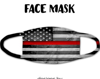 Thin Red Line Mask - Etsy