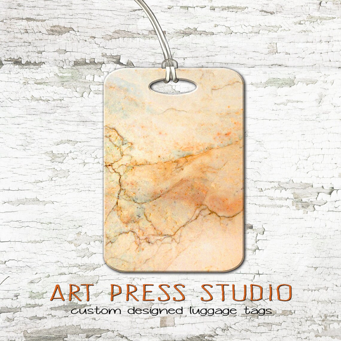 Marble Luggage Tag Stone Luggage Tag Initial Monogram - Etsy