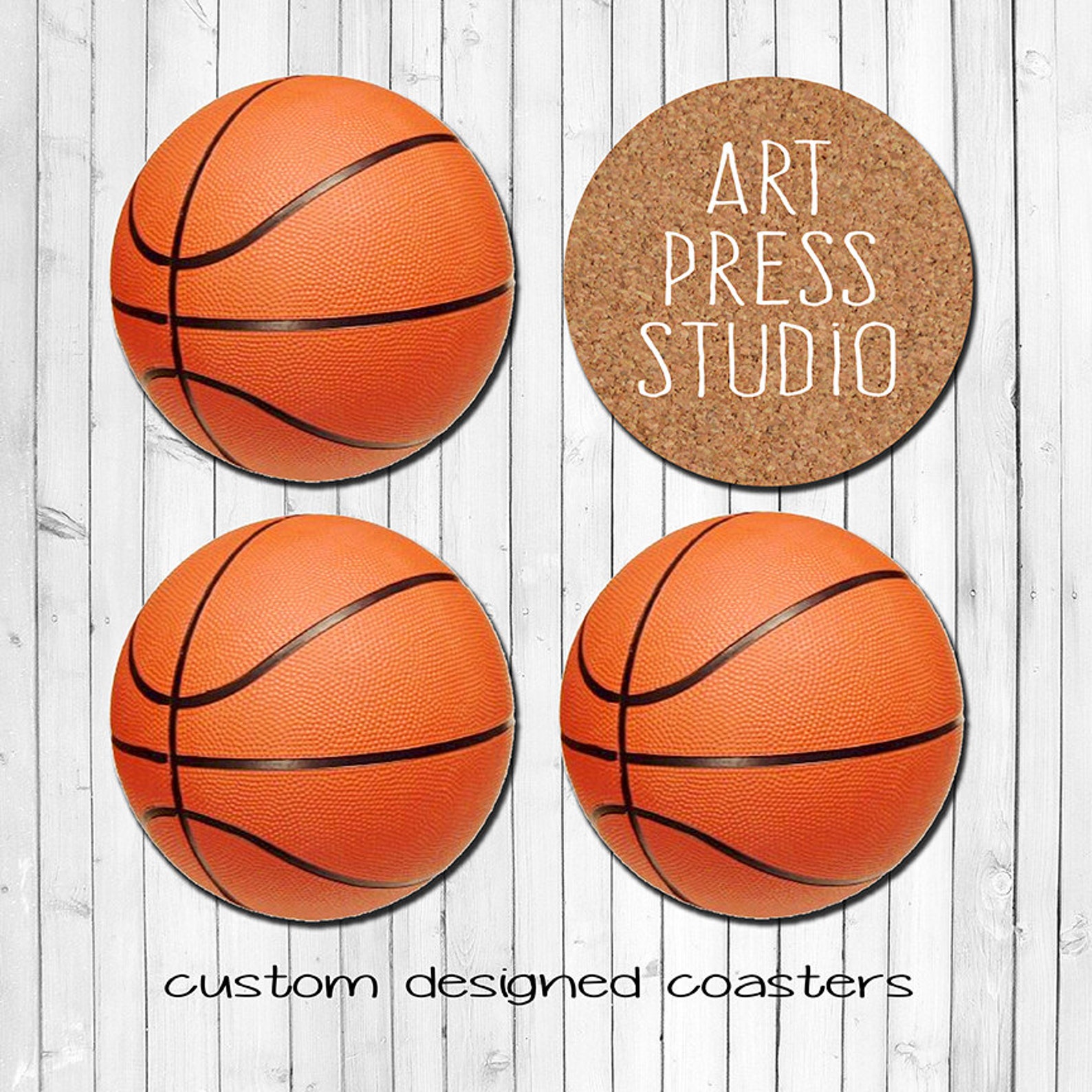 Basketball Coasters Sports Coasters Set of 4 Coasters - Etsy