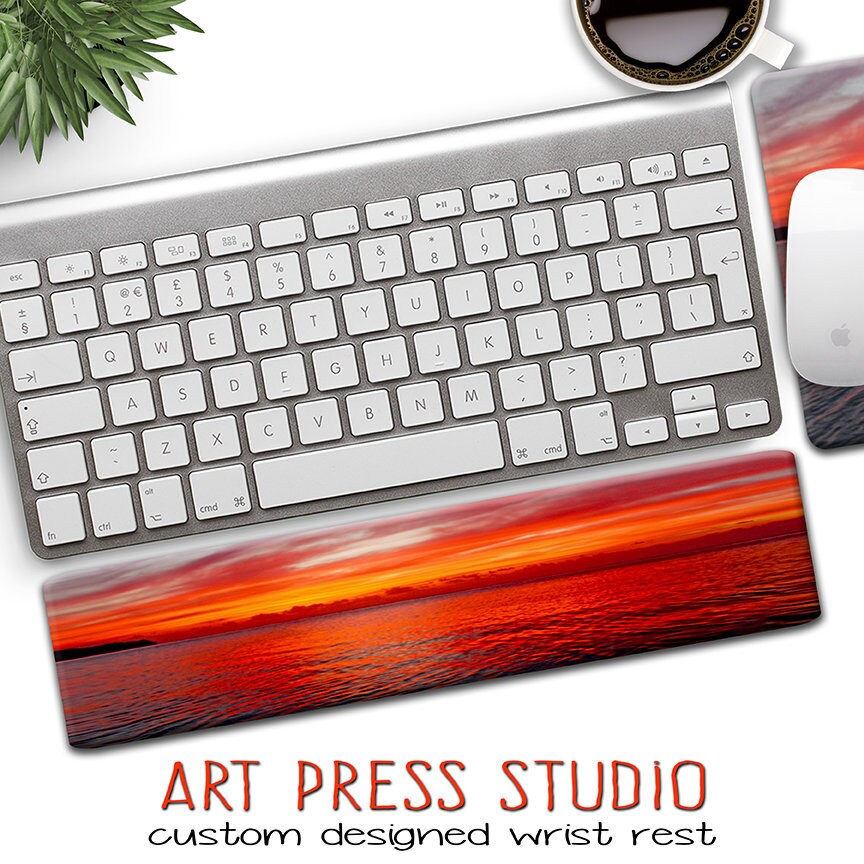 Sunset at the Beach Keyboard Wrist Rest, Dusk, Sunset Wrist Rest, Super Thick Wrist Rest ...