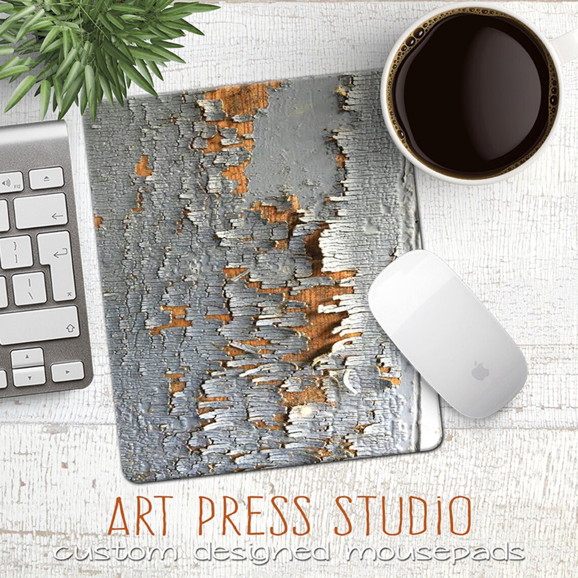 Rustic Peeling Paint on Wood Mouse Pad Shabby Chic Wood Mouse - Etsy