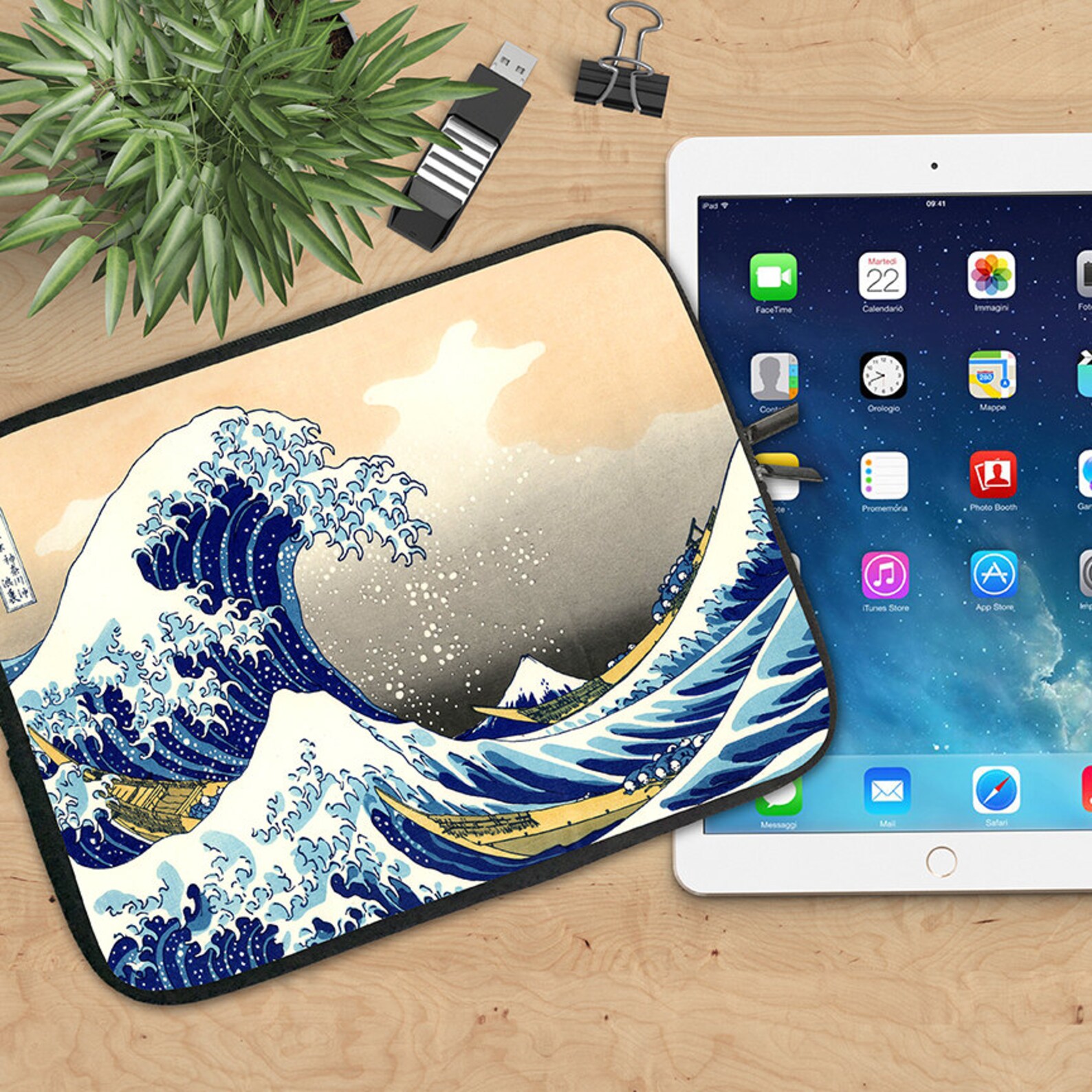 The Great Wave Ipad Sleeve Neoprene Tablet Sleeve the Great - Etsy