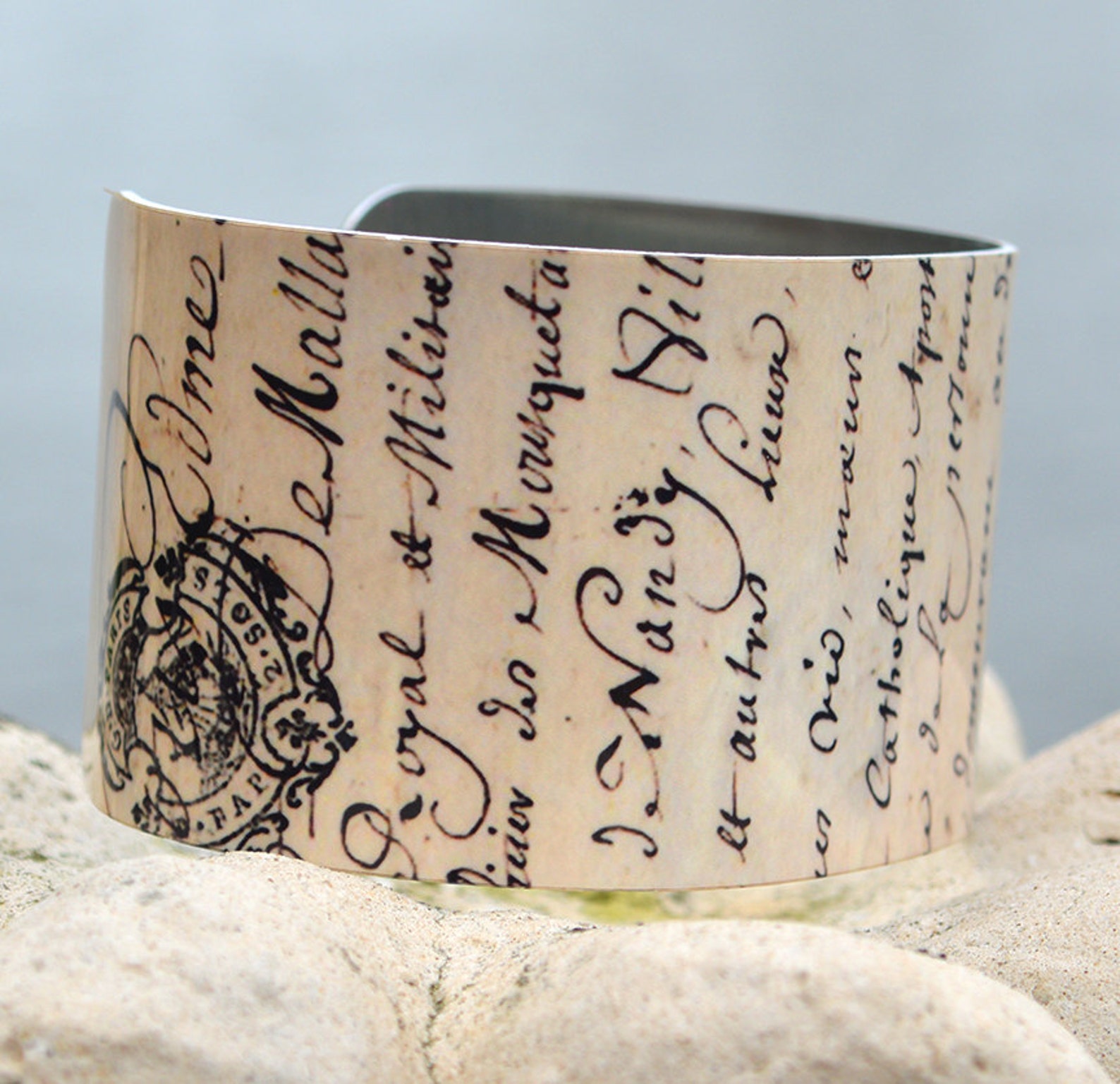 Old French Letter Cuff Vintage Letter Cuff Distressed Wood - Etsy