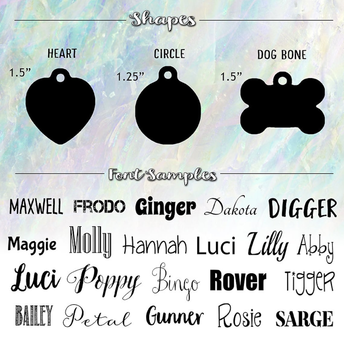 Pet ID Tag Rainbow Glitter Dog Id Tag Custom Pet ID Tag - Etsy