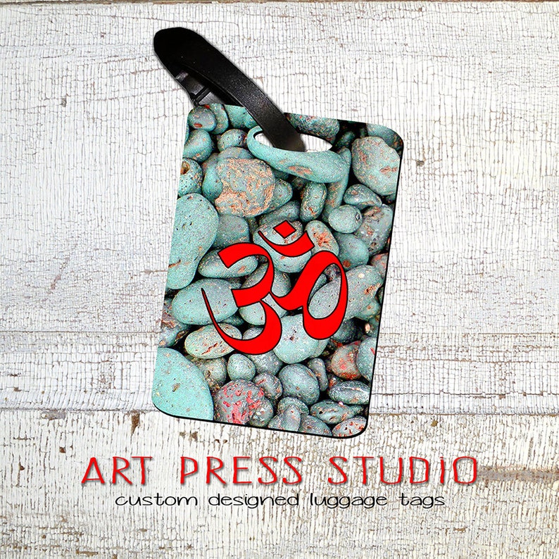 Ohm Luggage Tag Zen Stone Bag Tag ZEN Luggage Tag | Etsy