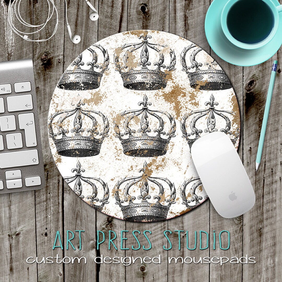 Crowns Mousepad Distressed Crown Mousepad Vintage French - Etsy
