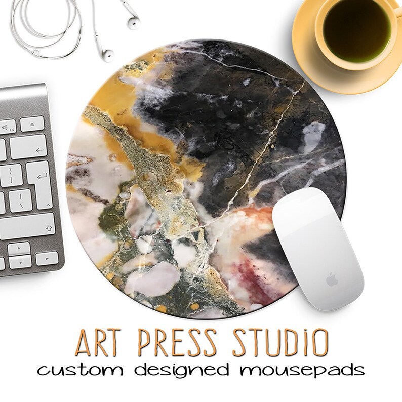 Italian Marble Mouse Pad Elegant Marble Stone Mouse Pad Boho | Etsy