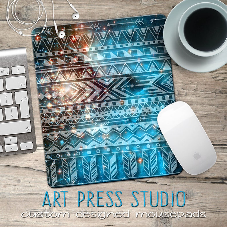 Galaxy Aztec Mouse Pad Blue Galaxy Aztec Geometric Mouse Pad - Etsy