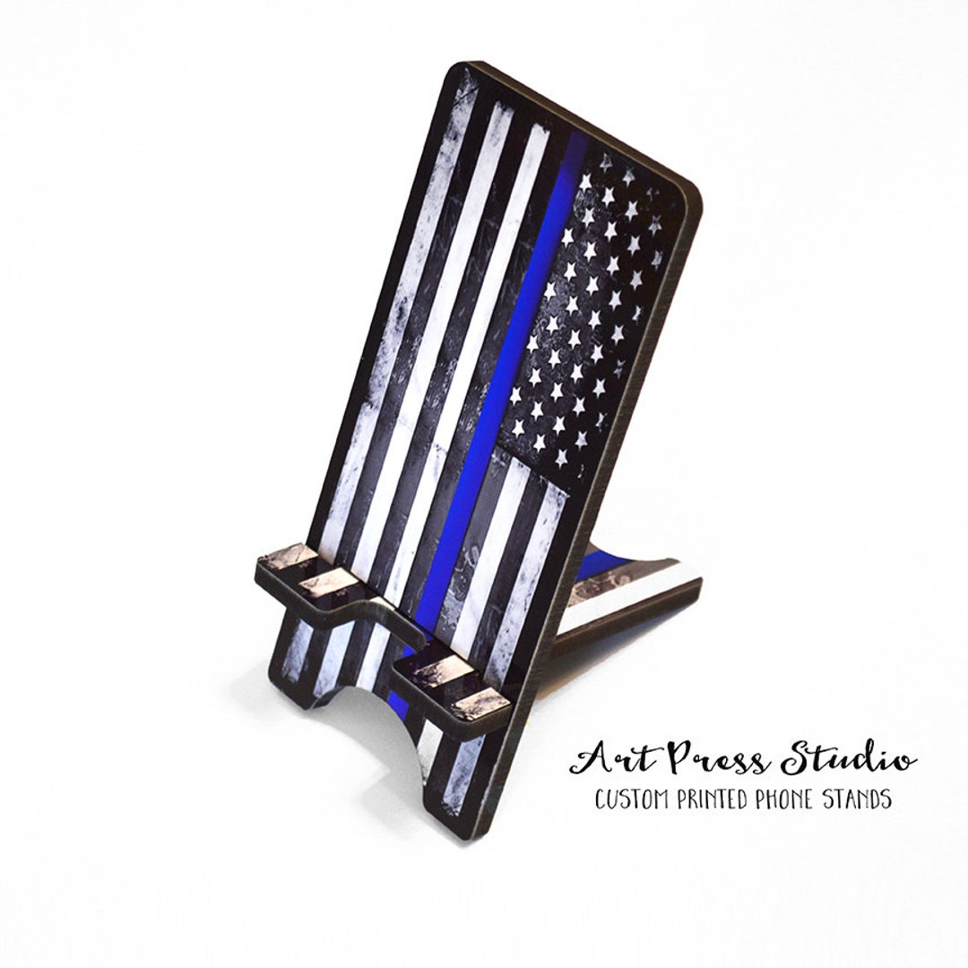 Thin Blue Line Cell Phone Charger Stand, Police Officer Smart Phone ...