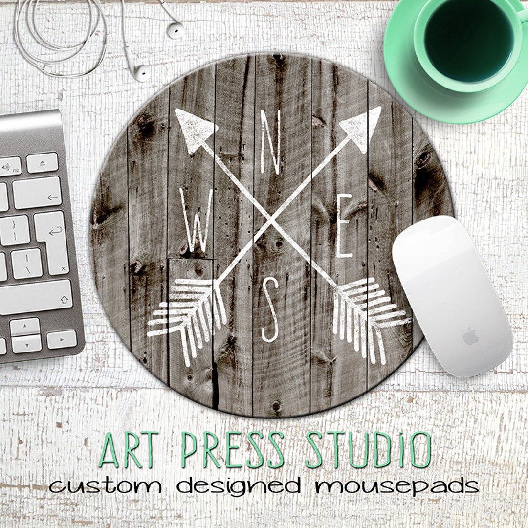 Arrow Mousepad, Arrow Compass Mouse Pad, Chalk Arrows Mousepad, Tribal ...