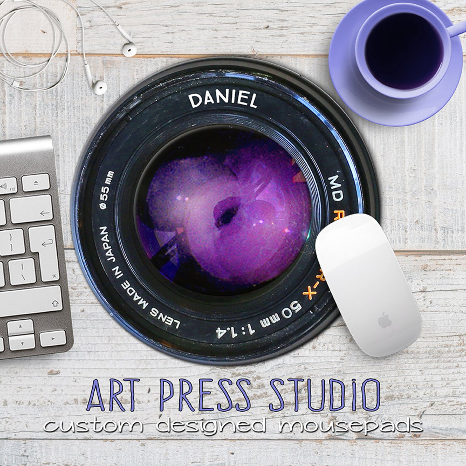 Camera Lens Mousepad Personalized Retro Camera Lens Lens - Etsy