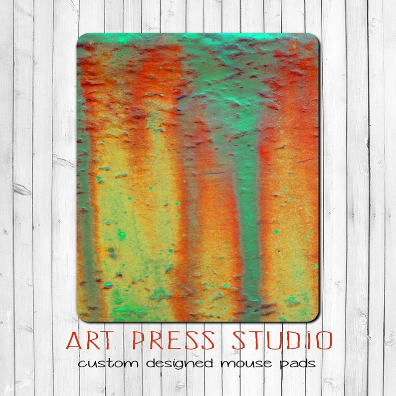 Rusted Metal Mouse Pad Grunge Rust Mouse Pad Turquoise and - Etsy