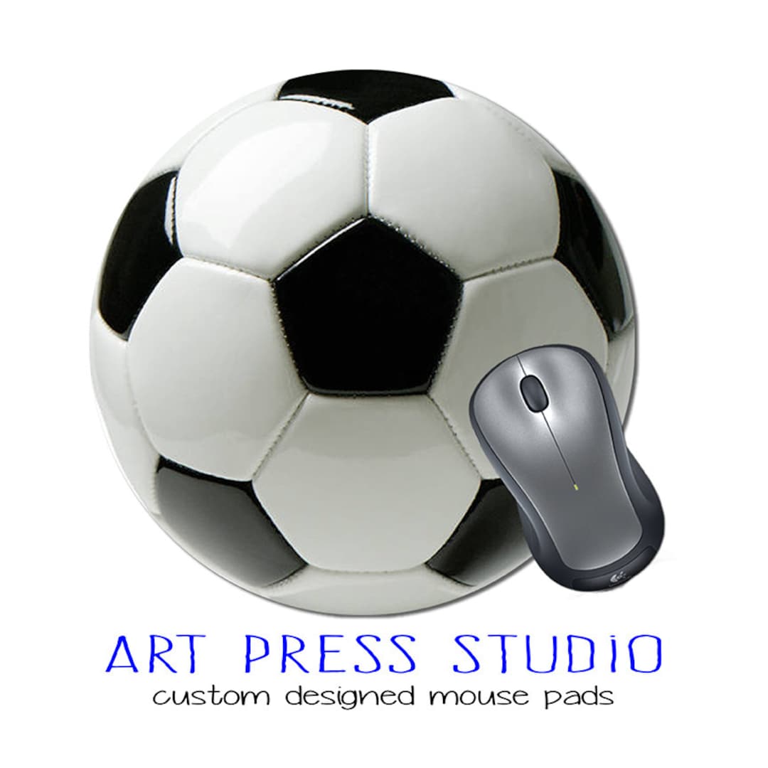 Soccer Ball Mouse Pad, Sports Mouse Pad, Soccer Mousepad, Personalized ...