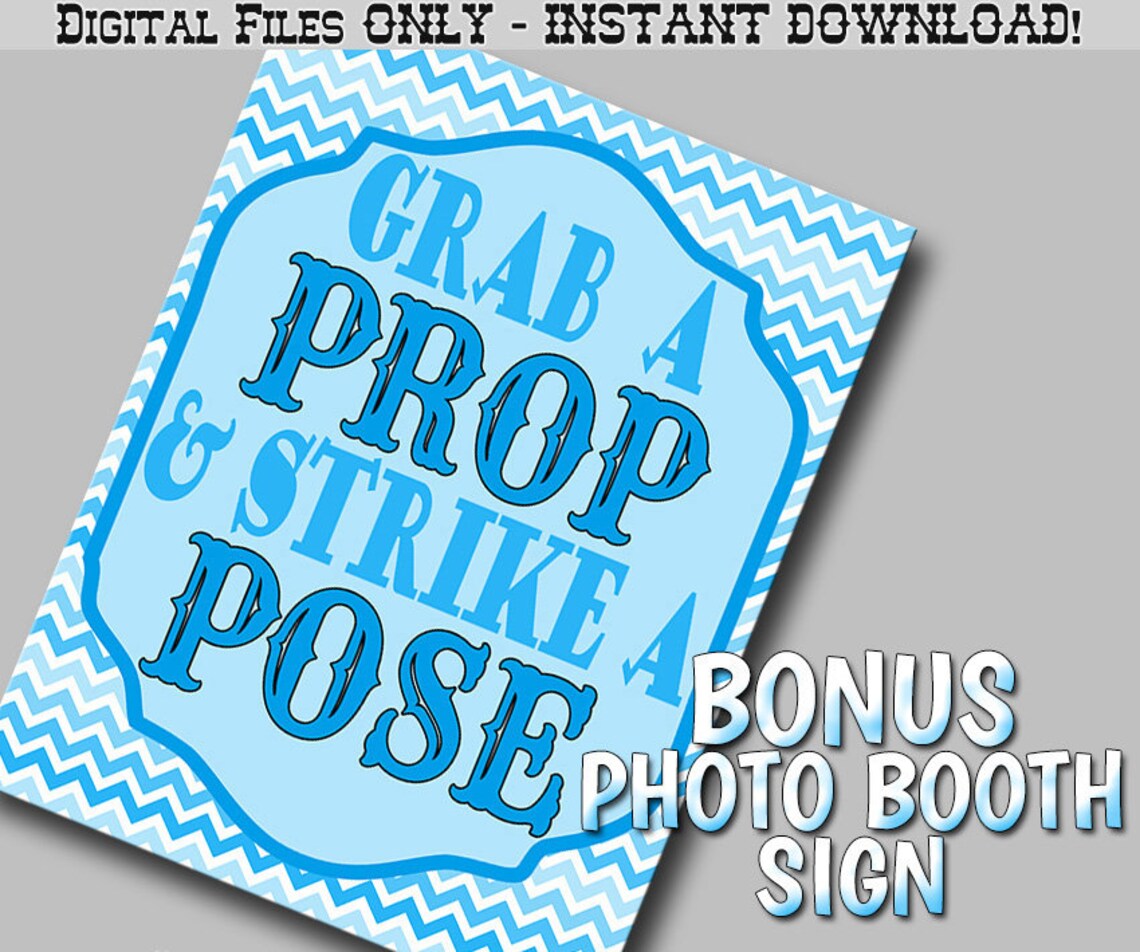 Boy Baby Shower Photo Booth Props. Blue Baby Shower Boy. 68 - Etsy