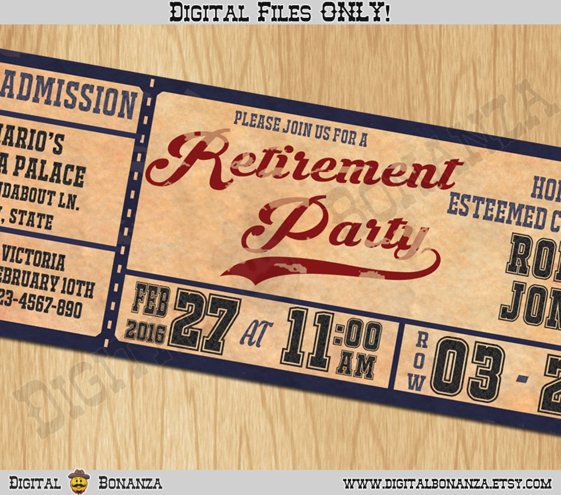 Vintage Baseball Retirement Party Invitations Personalized / | Etsy