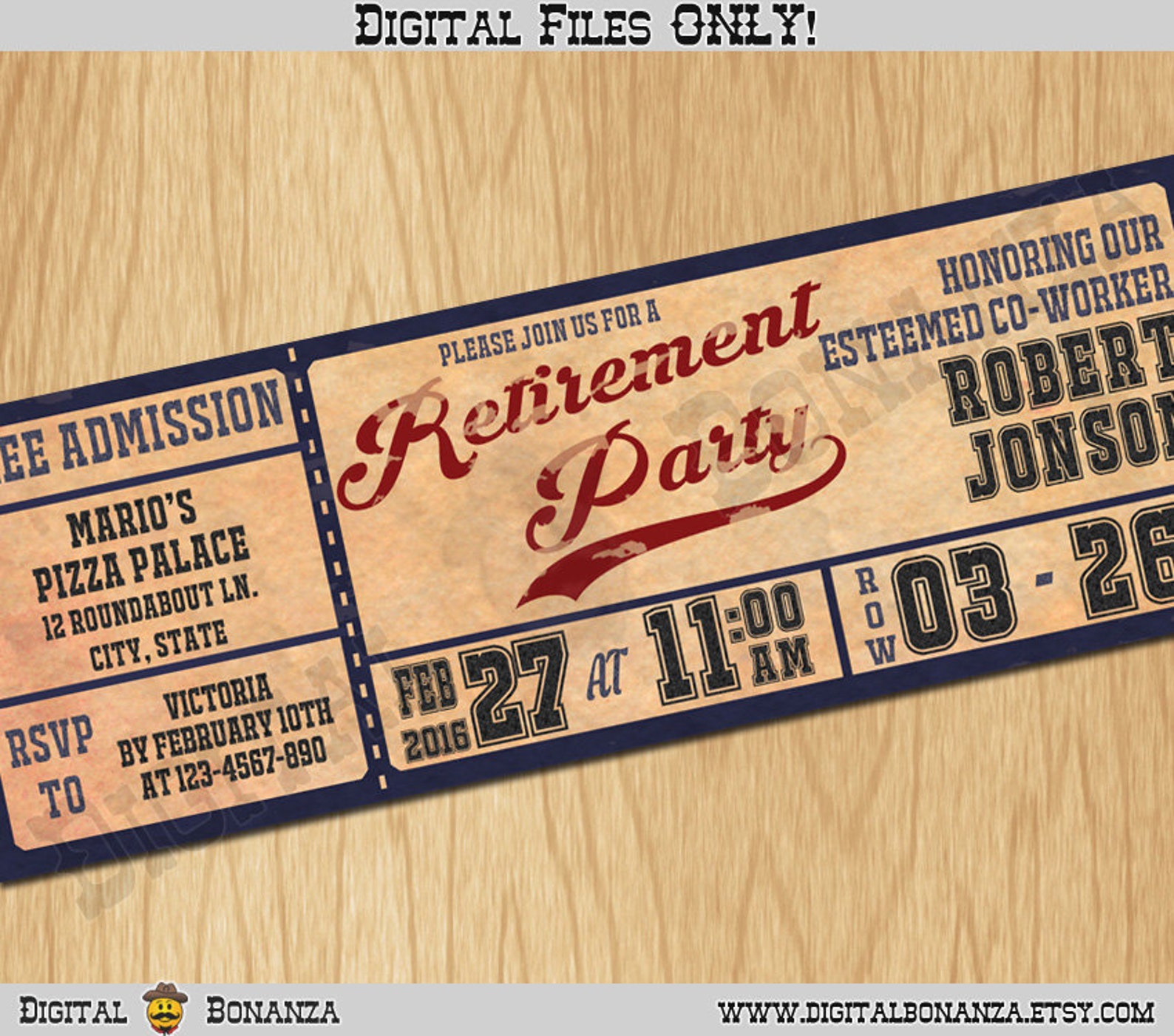 Buy Vintage Baseball Retirement Party Invitations Personalized / Online ...