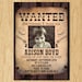Cowboy Birthday Invitation Wanted Poster Old Wild West - Etsy