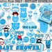 Boy Baby Shower Photo Booth Props. Blue Baby Shower Boy. 68 Photobooth ...