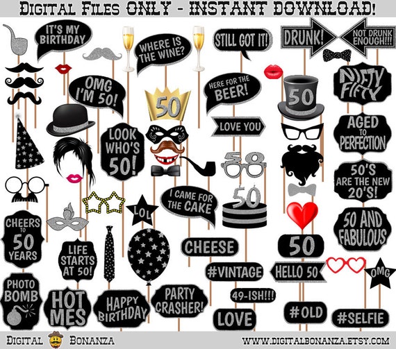 Black Booth Props Printable Instant Download Minion Minions Inspired