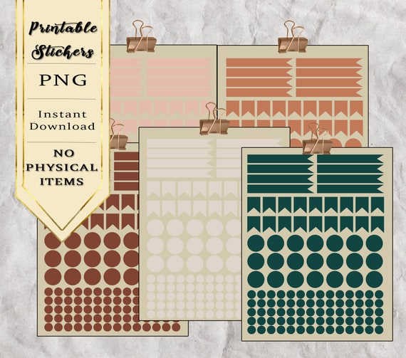 Emerald Green Sticker Pack, Flags Planner Stickers, Emerald ...