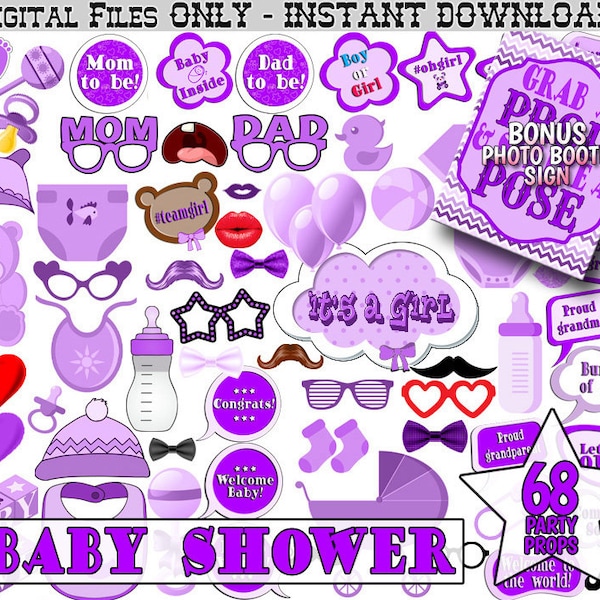 Purple Photo Booth Props - Etsy