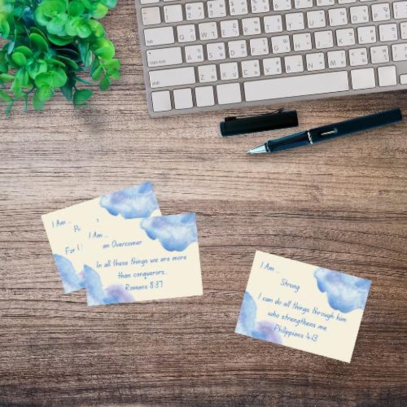 Printable “I Am” Scripture Cards | 31 Daily Biblical Affirmations ...