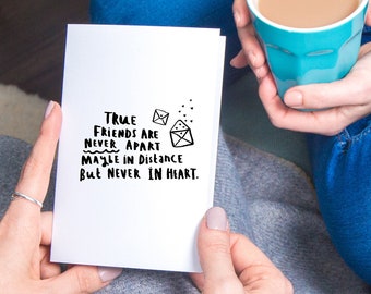 Best Friend Long Distance Friendship Greeting Card 'I Wish - Etsy
