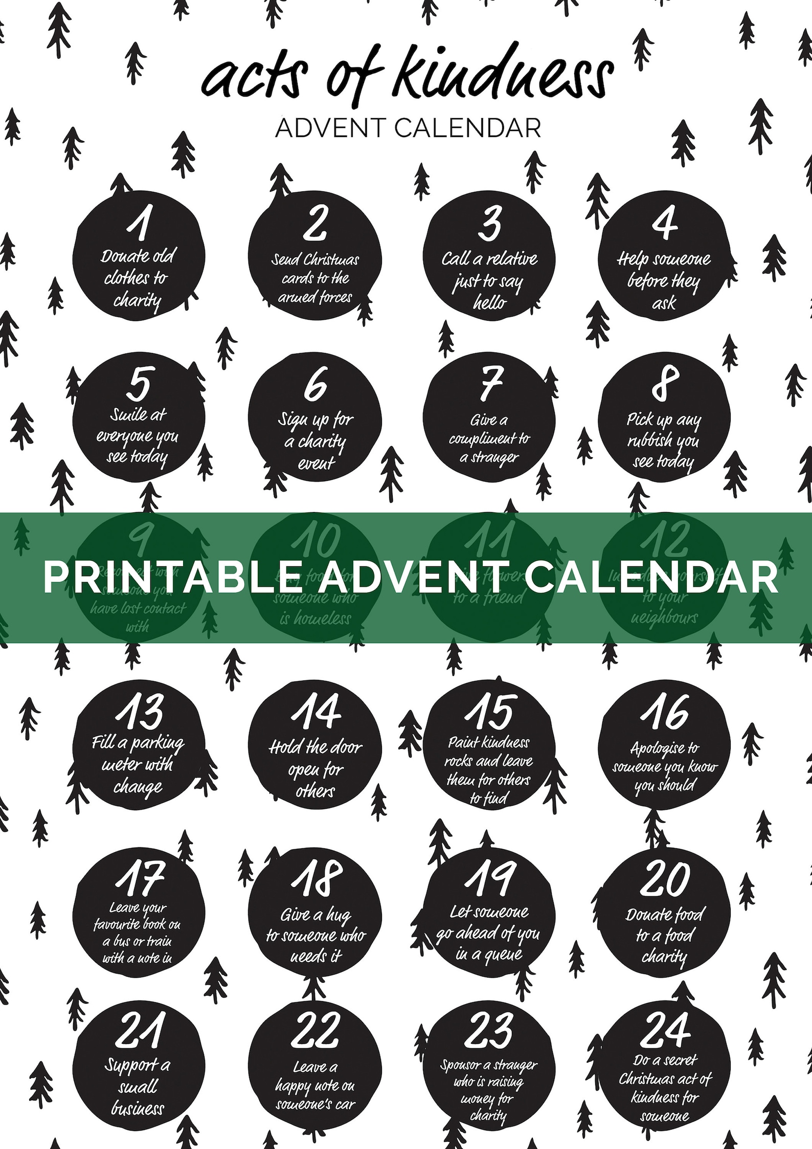 Digital Download random Acts of Kindness Printable - Etsy