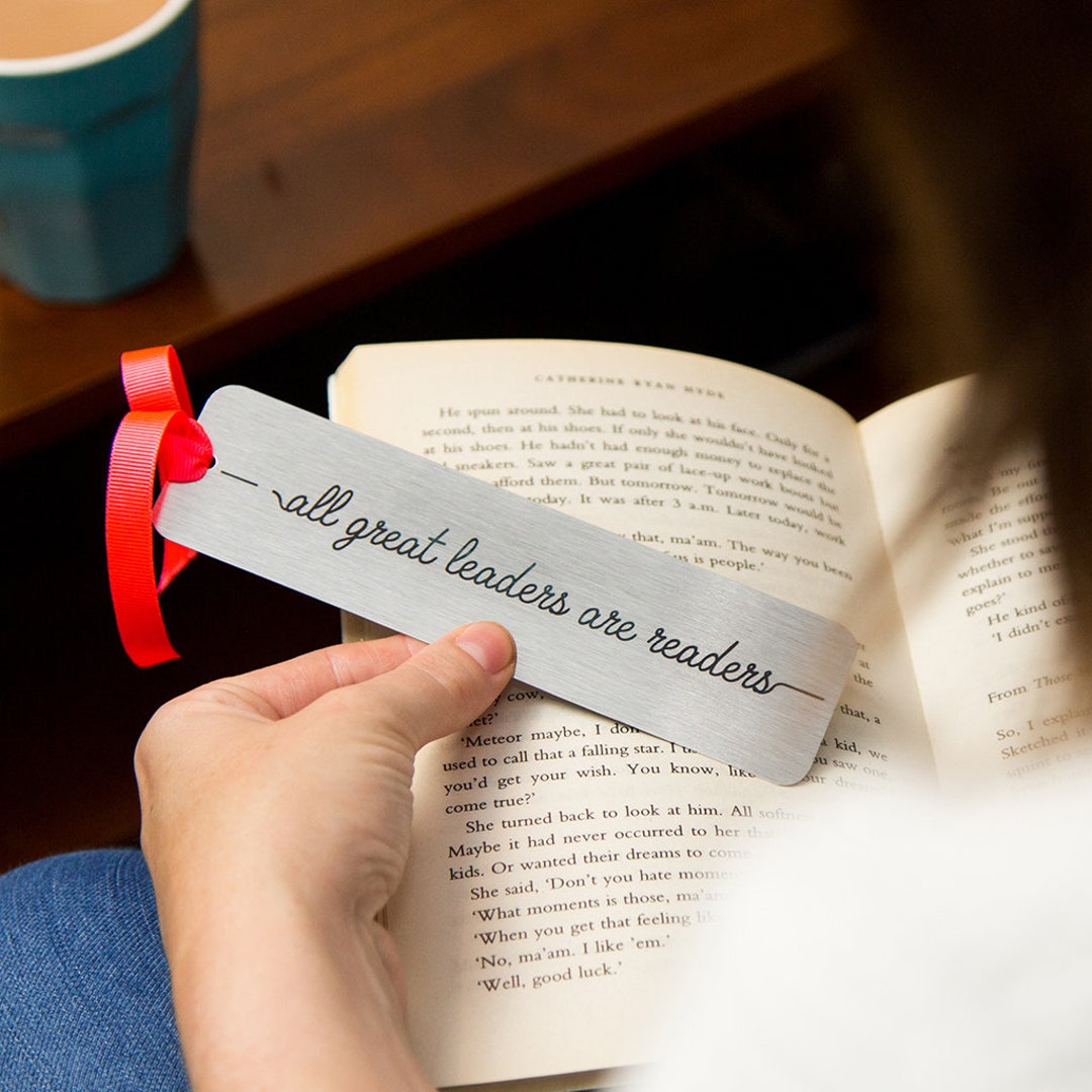 All Great Leaders Are Readers Metal Bookmark - Etsy