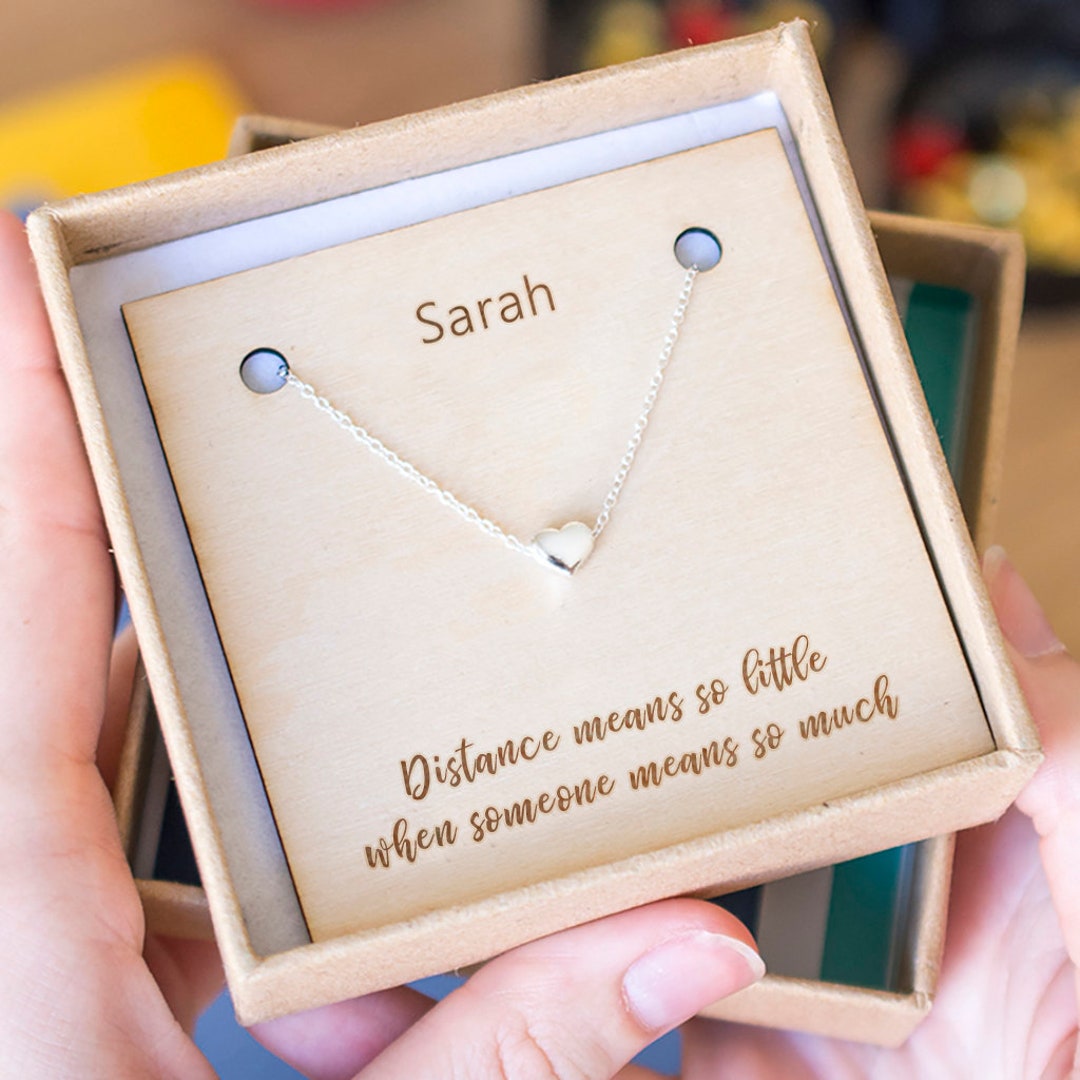 Long Distance Heart Necklace 'distance Means so Little When Someone ...