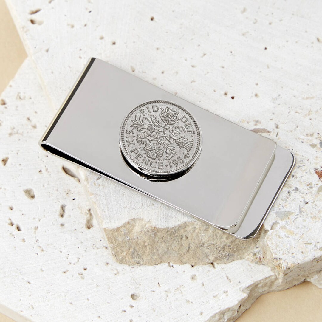 Sixpence 1955 70th Birthday Coin Money Clip - Etsy