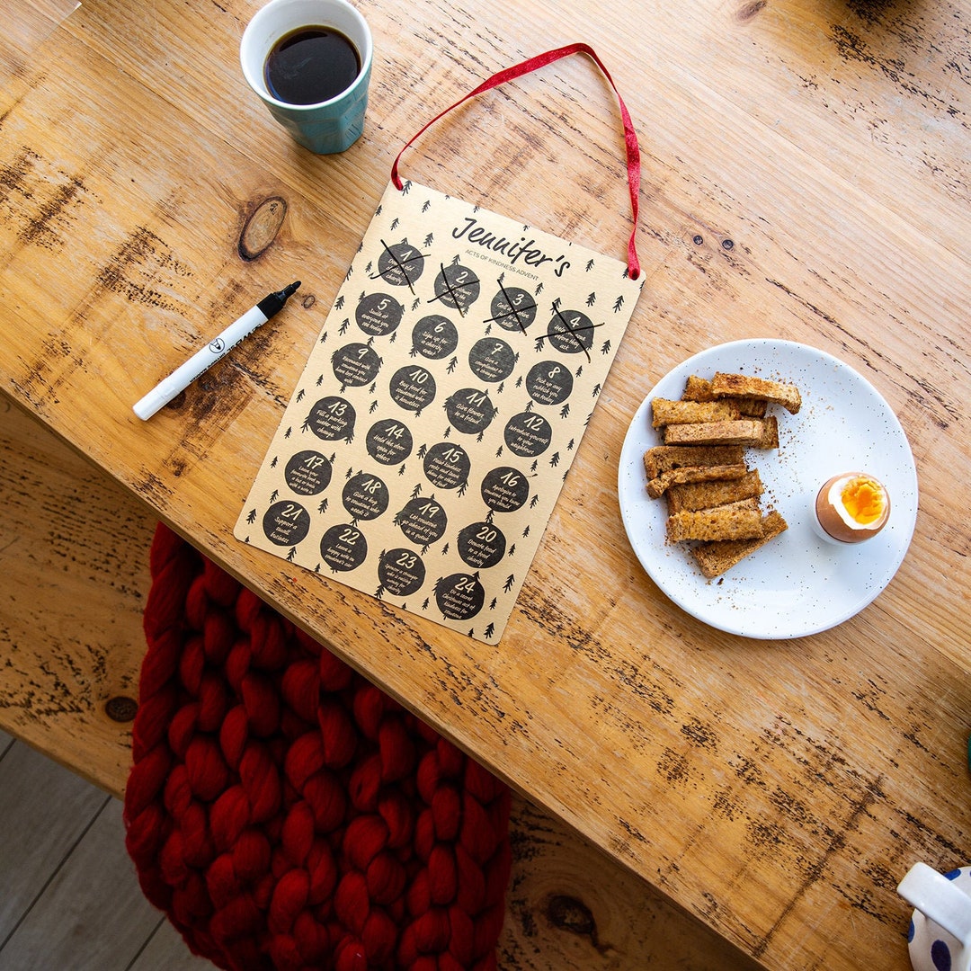 Personalised 'acts of Kindness' Reusable Christmas Advent Calendar - Etsy