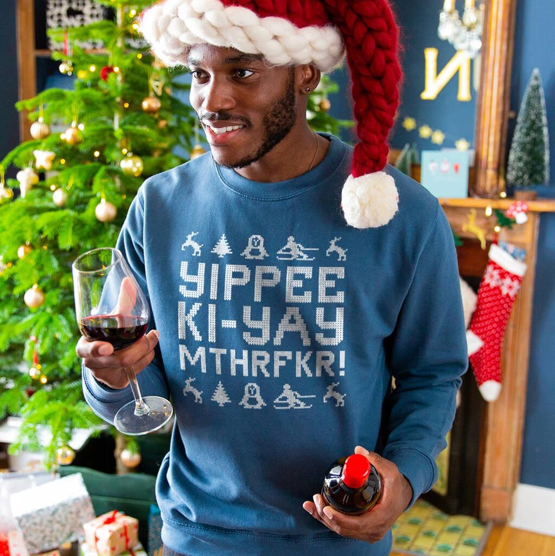 Yippee Ki-yay Men's Christmas Jumper Sweatshirt - Etsy