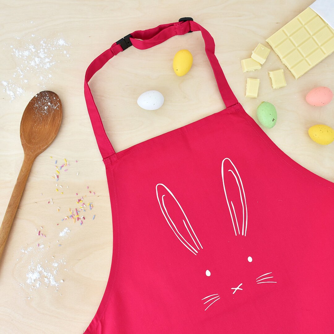 Children's Bunny Face Easter Bunny Baking Apron - Etsy