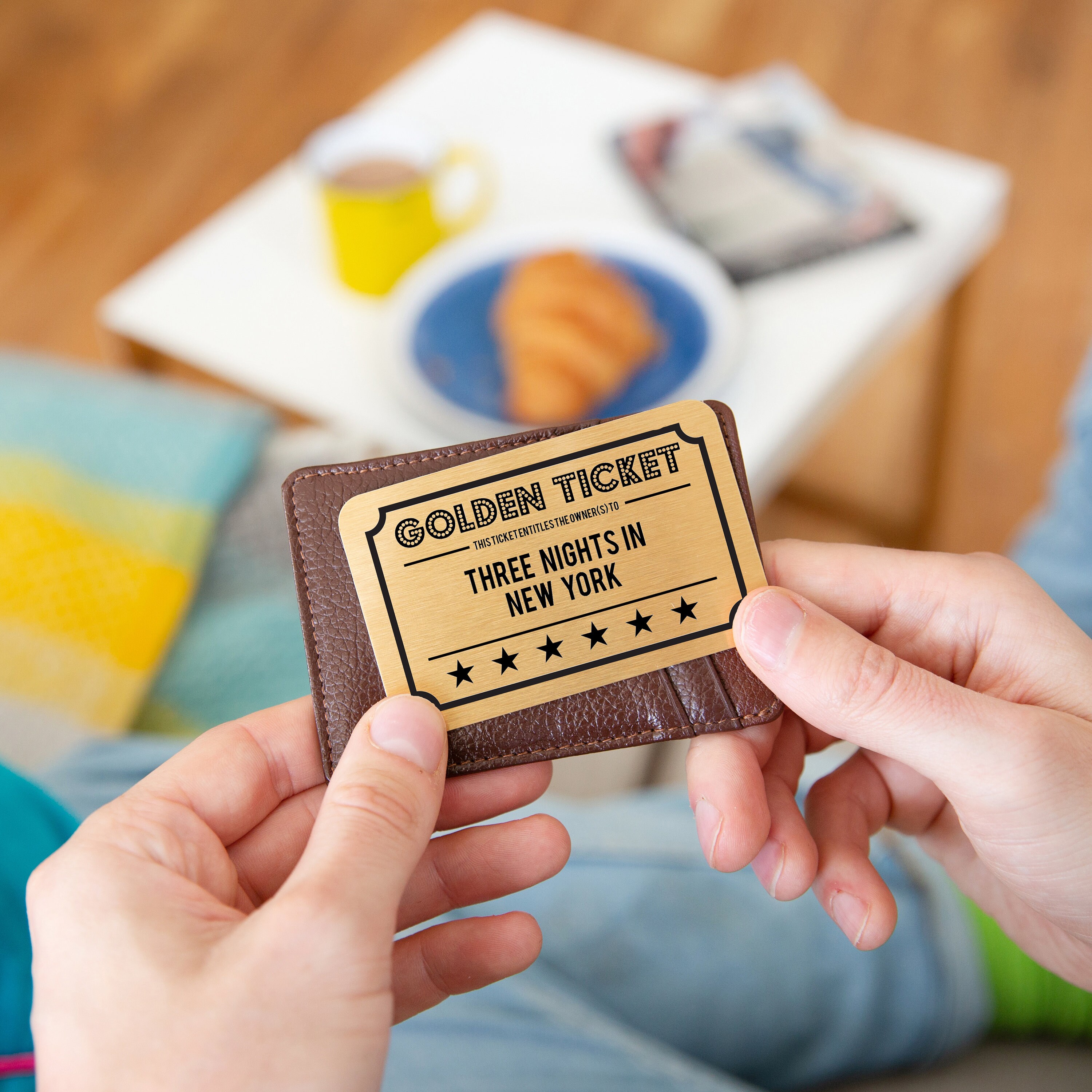 Golden Ticket Personalised Wallet Gift Card Keepsake | Etsy UK