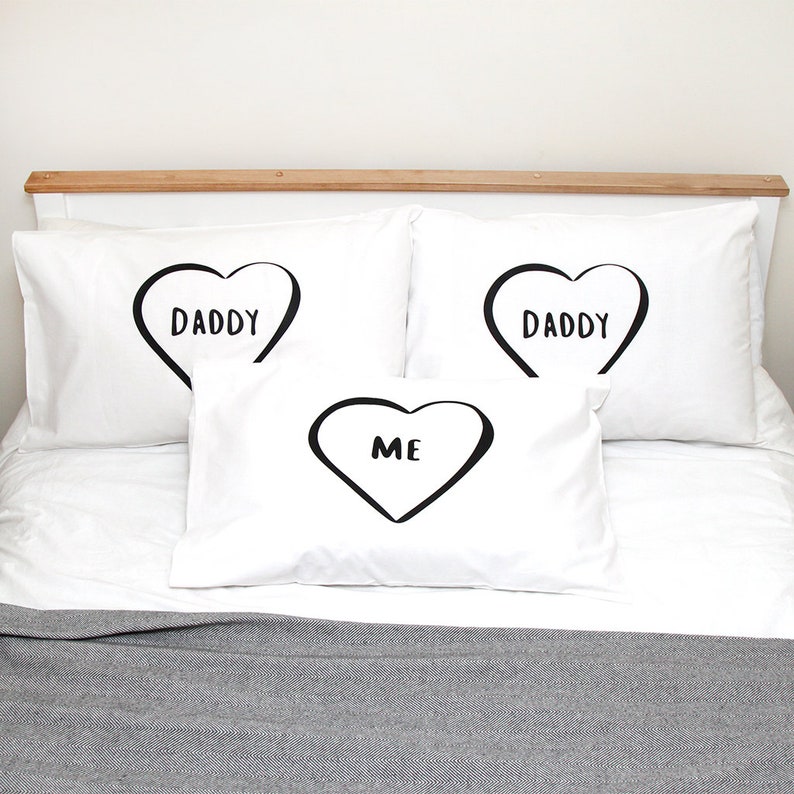 Familly 'Daddy Daddy And Me' Gay Parents Pillow Case | Etsy
