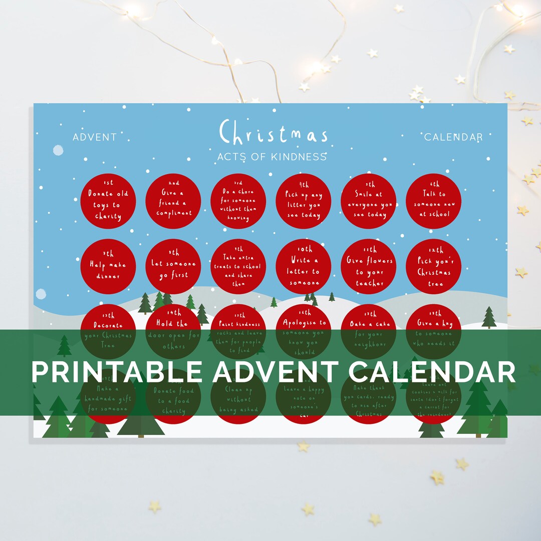 Digital Download "children's Christmas Acts of Kindness" Printable ...