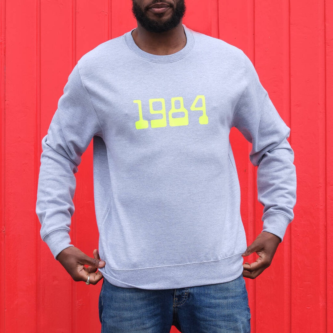 Personalised Birth Year Retro Game Font Men's Sweatshirt Jumper - Etsy