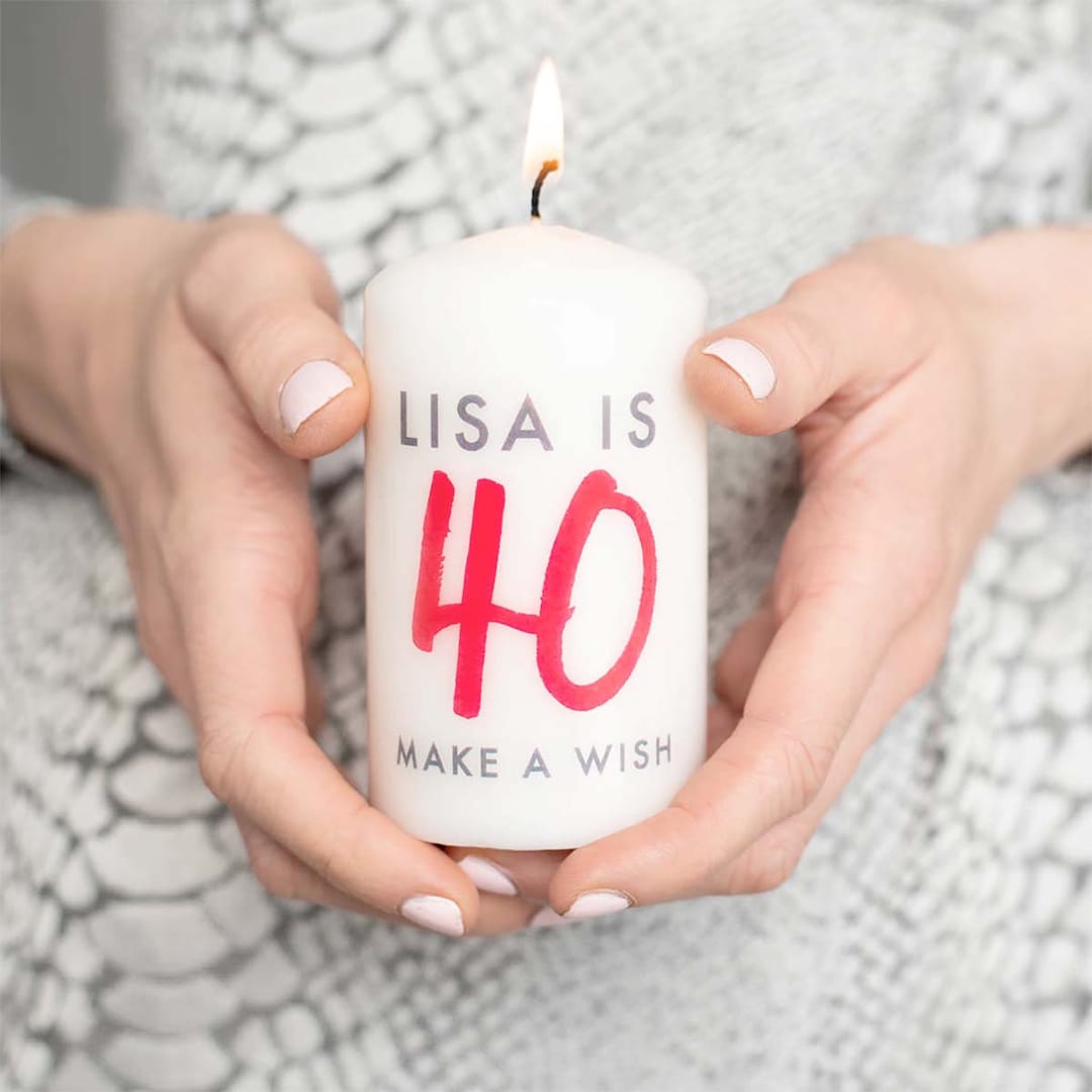Personalised Birthday Milestone Age Candle - Etsy