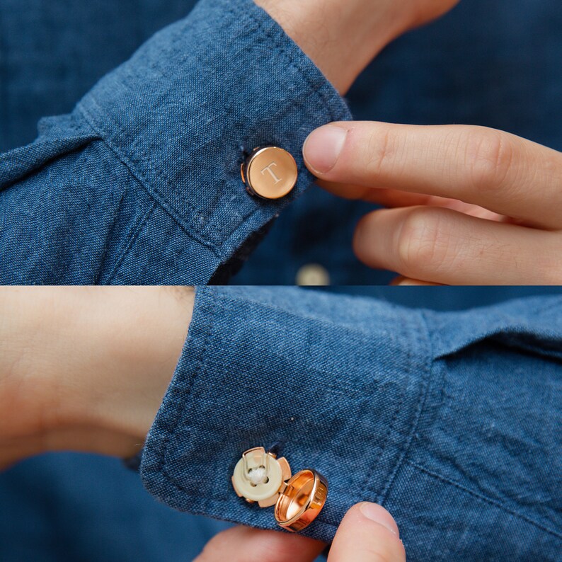 Button Cover Monogram Personalised Engraved Cufflinks - Etsy