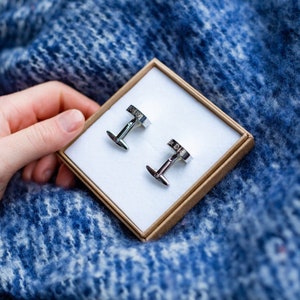 Personalised Secret Message Solid Circle Disc Cufflinks - Etsy