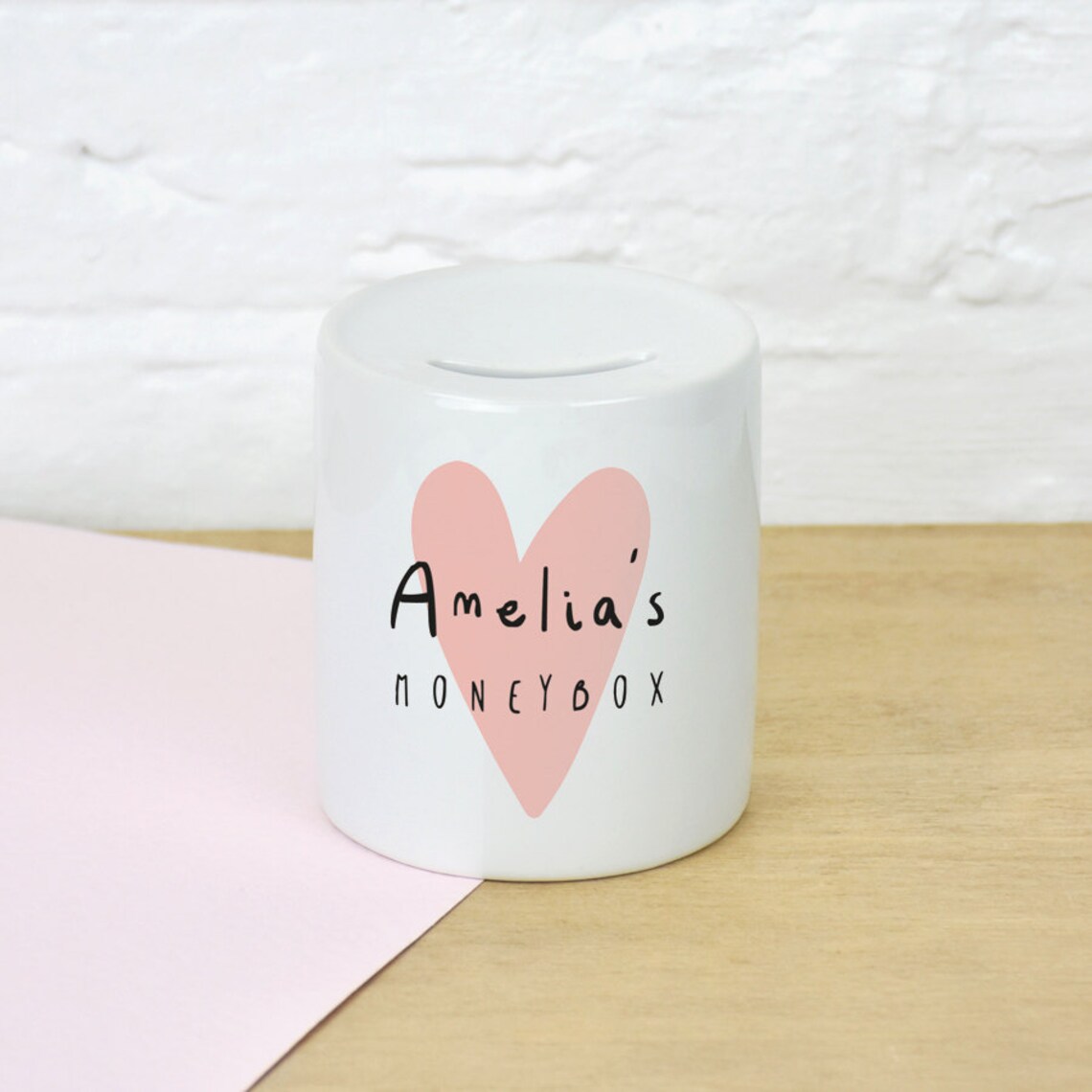 Children's Kid's Heart Personalised Money Box - Etsy