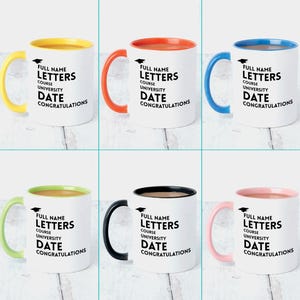 Graduation Personalised Name and Post Nominal Letters Ceramic Mug - Etsy