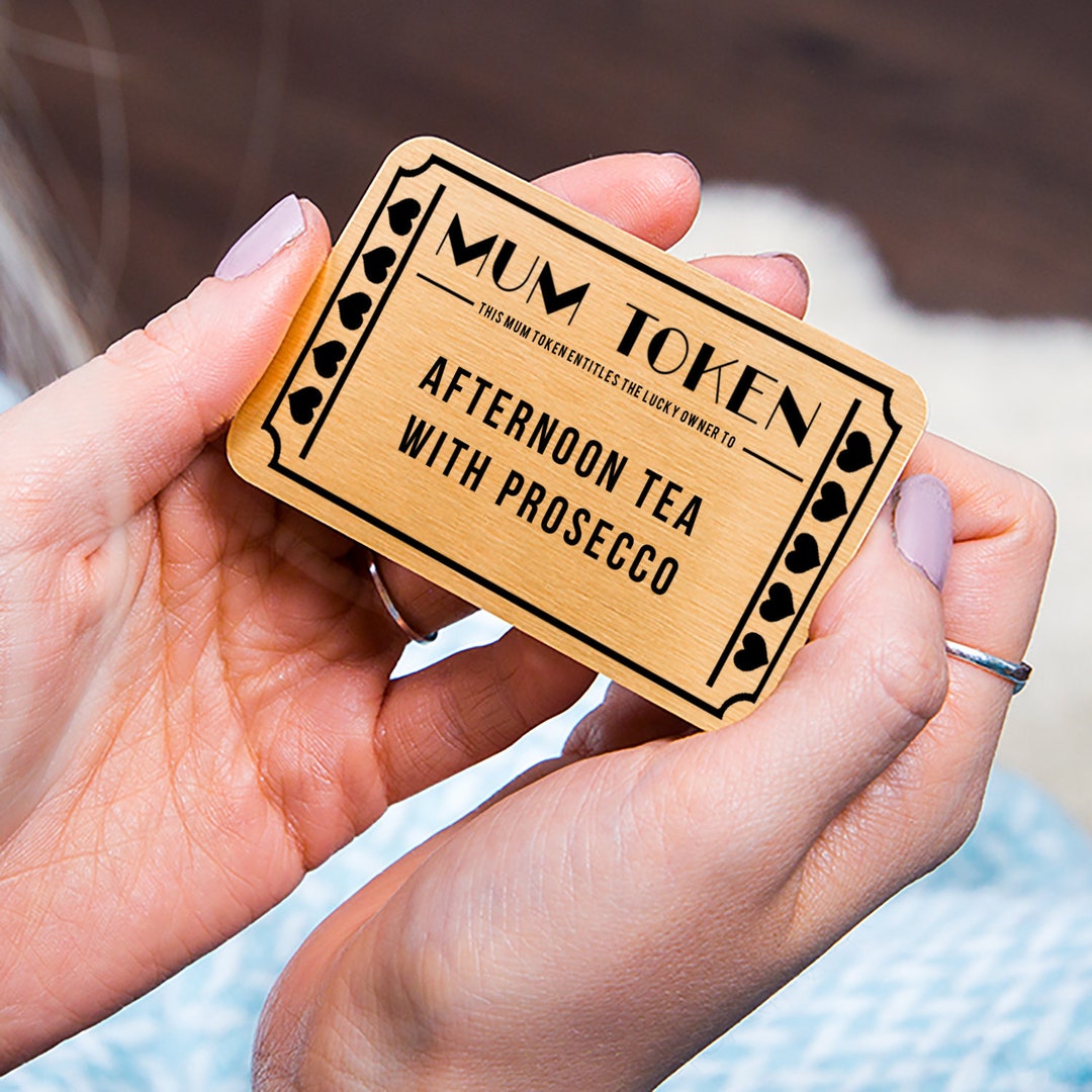 Mother's Day Mum Token Personalised Gift Voucher - Etsy