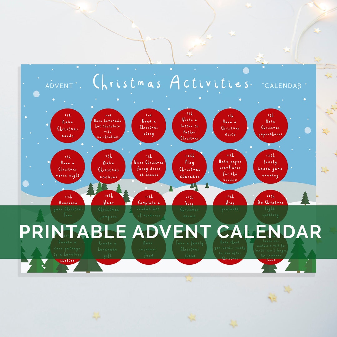 Digital Download Children's "christmas Activities" Printable Advent ...