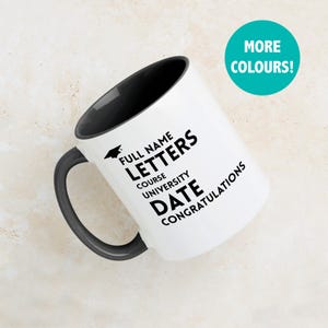 Graduation Personalised Name and Post Nominal Letters Ceramic Mug - Etsy