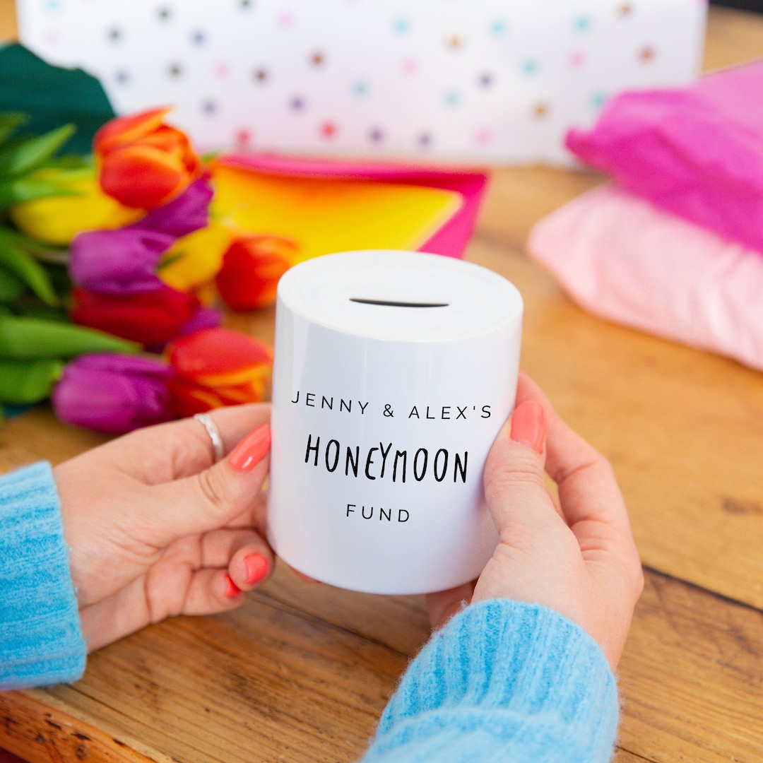 Couples Personalised Money Box Savings Fund - Etsy UK