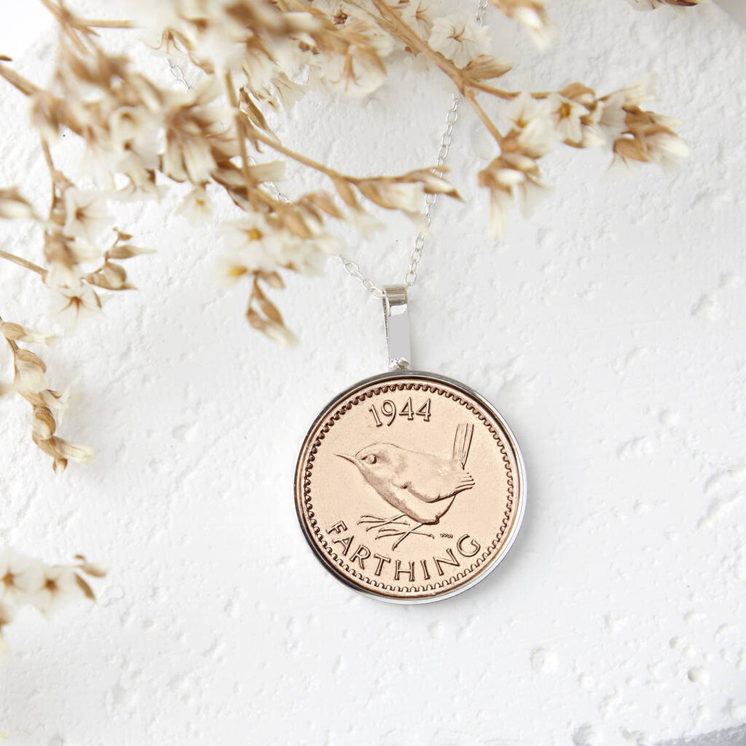 80th Birthday 1944 Farthing Coin Necklace - Etsy Australia
