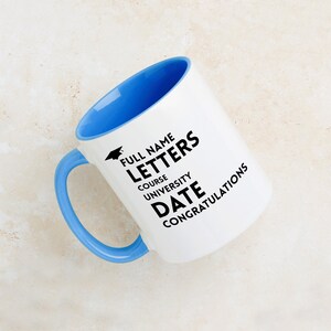 Graduation Personalised Name and Post Nominal Letters Ceramic Mug - Etsy