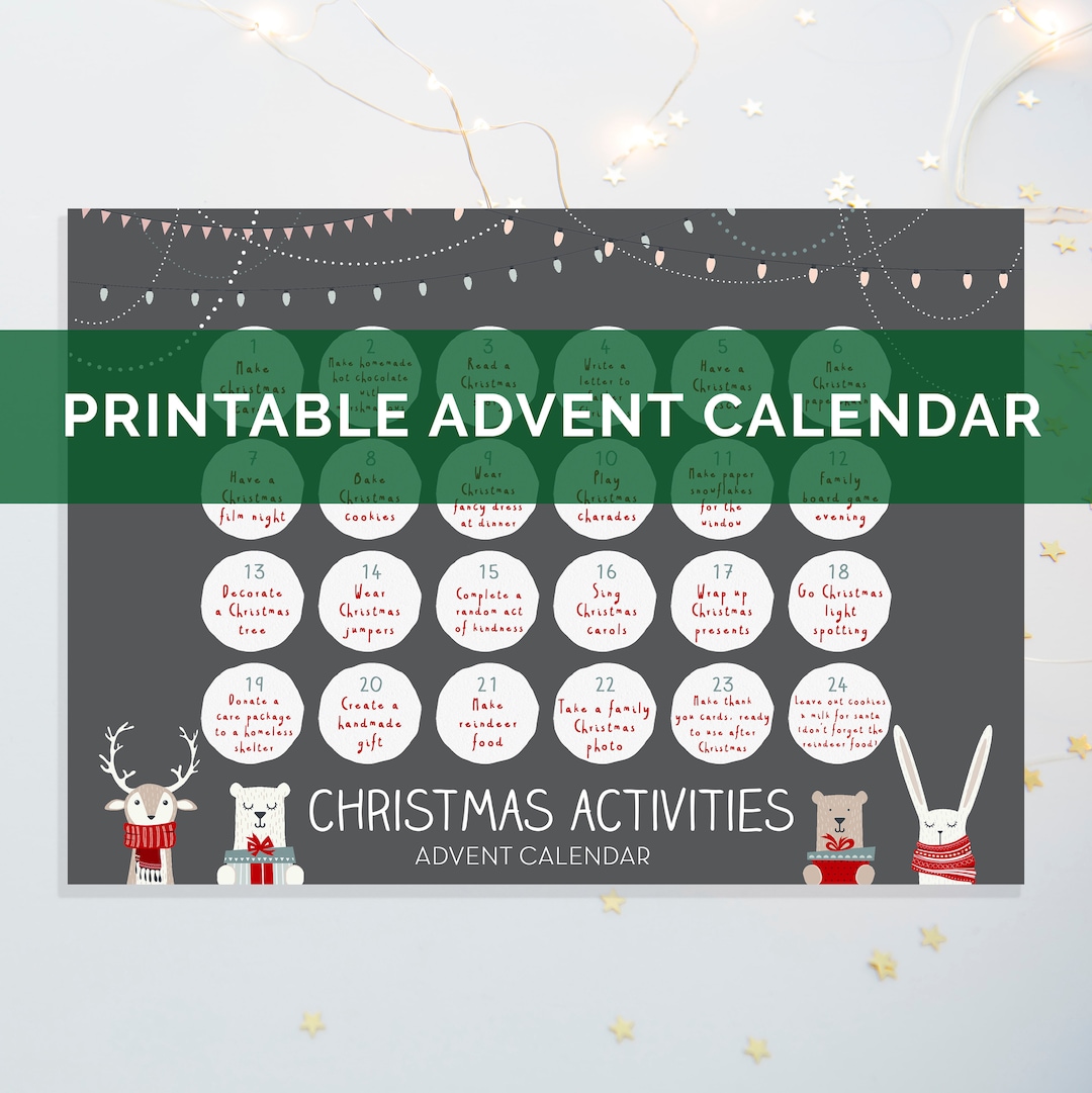Digital Download Children's "christmas Activities" Printable Advent ...